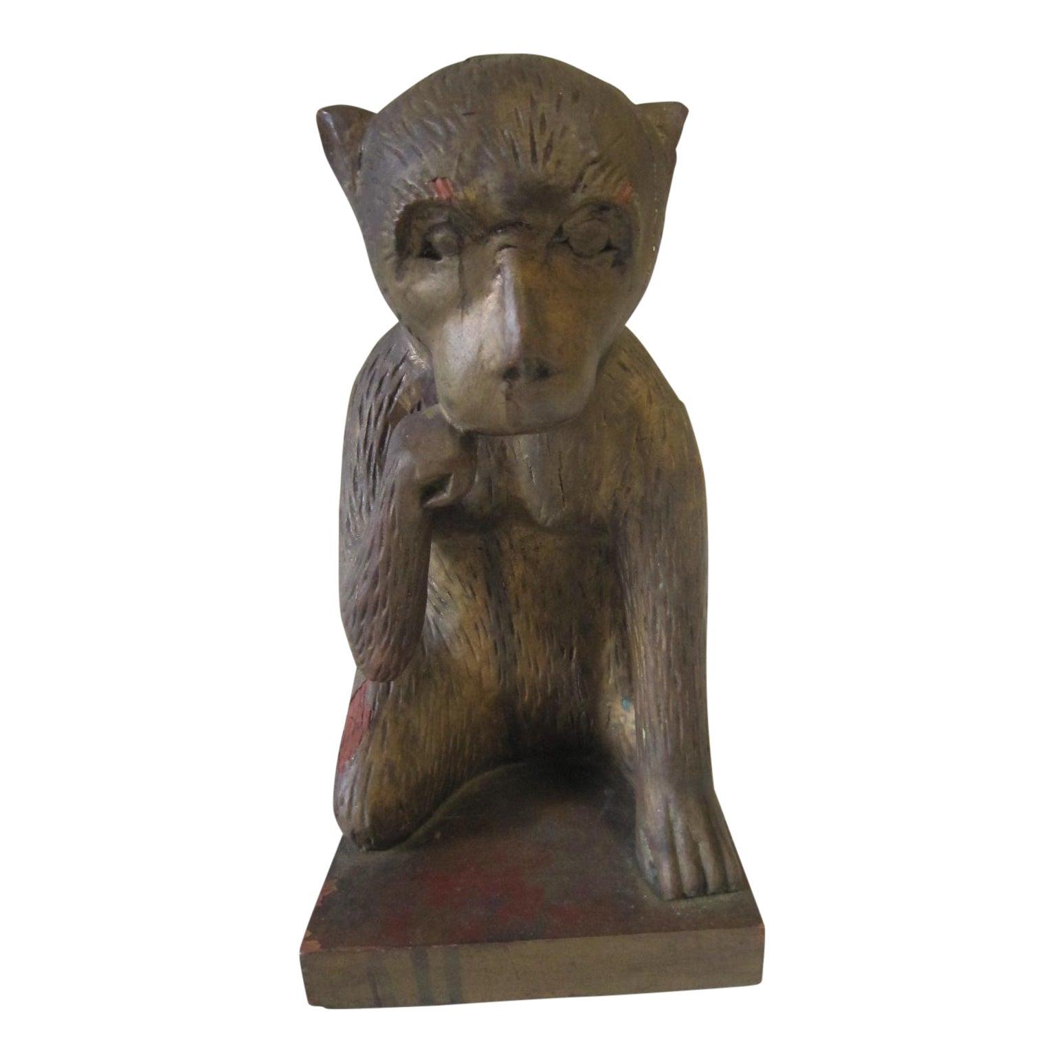 1960s Wood Monkey Figure | Chairish
