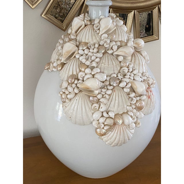 Shell Encrusted Lamps - Pair | Chairish