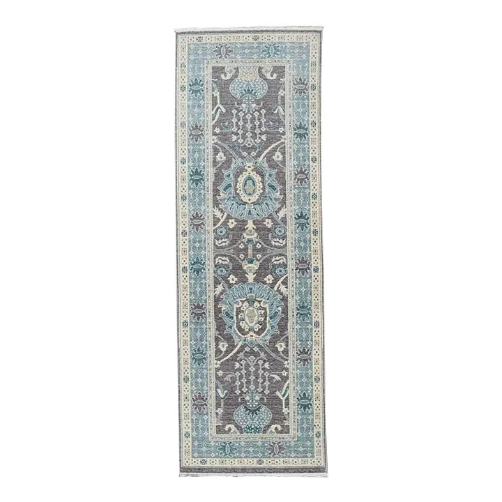Turkish Oushak Area Rug 3'4" X 9'11" | Chairish