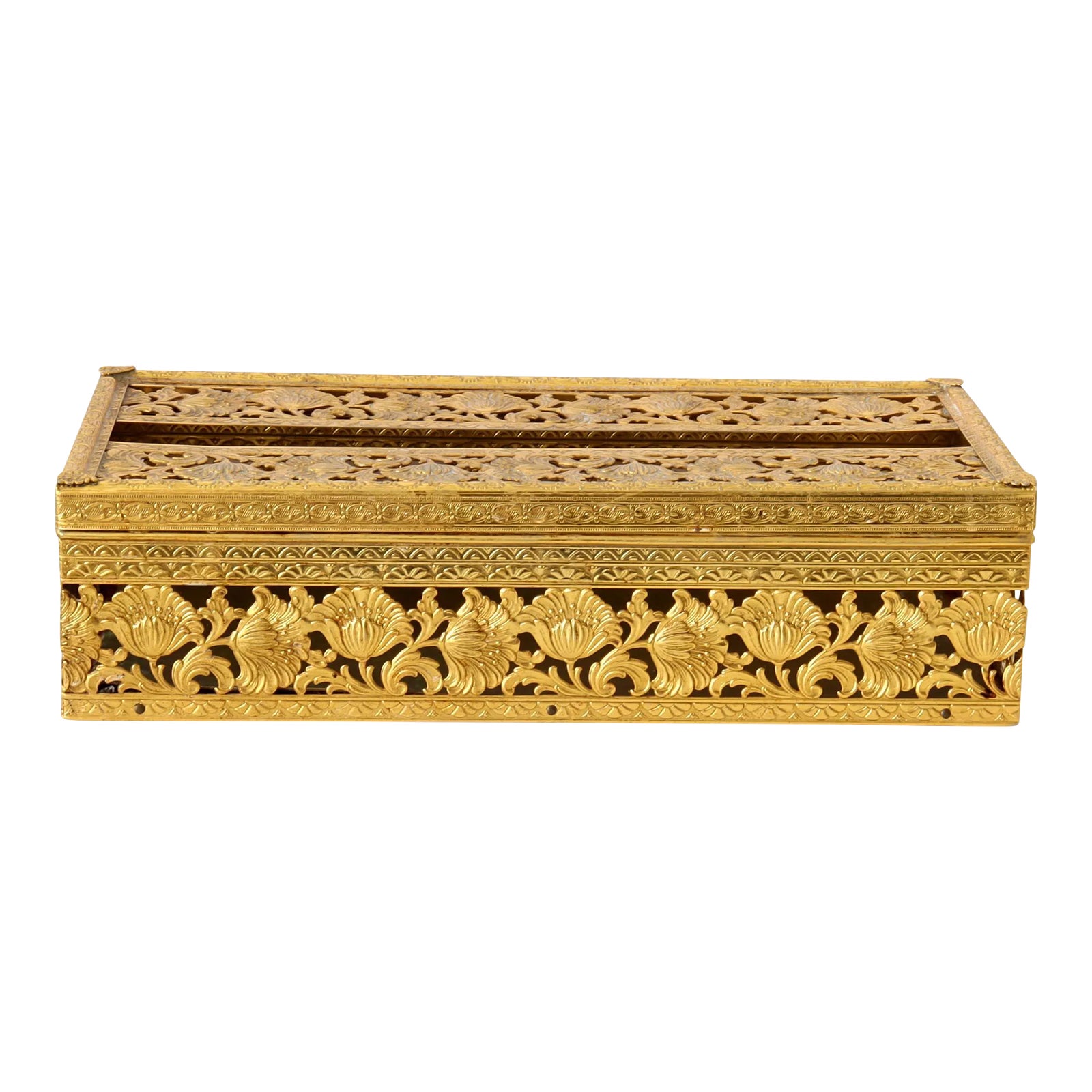 Midcentury Hollywood Glam Tissue Box Cover | Chairish