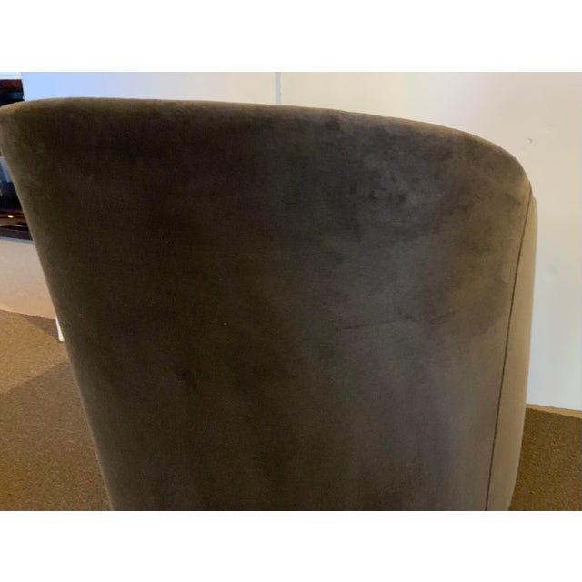 Caracole Modern Dark Gray Mohair Eclipse Club Chairs Pair | Chairish