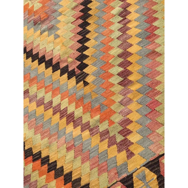 Vintage Diamond Design Kilim Rug | Chairish