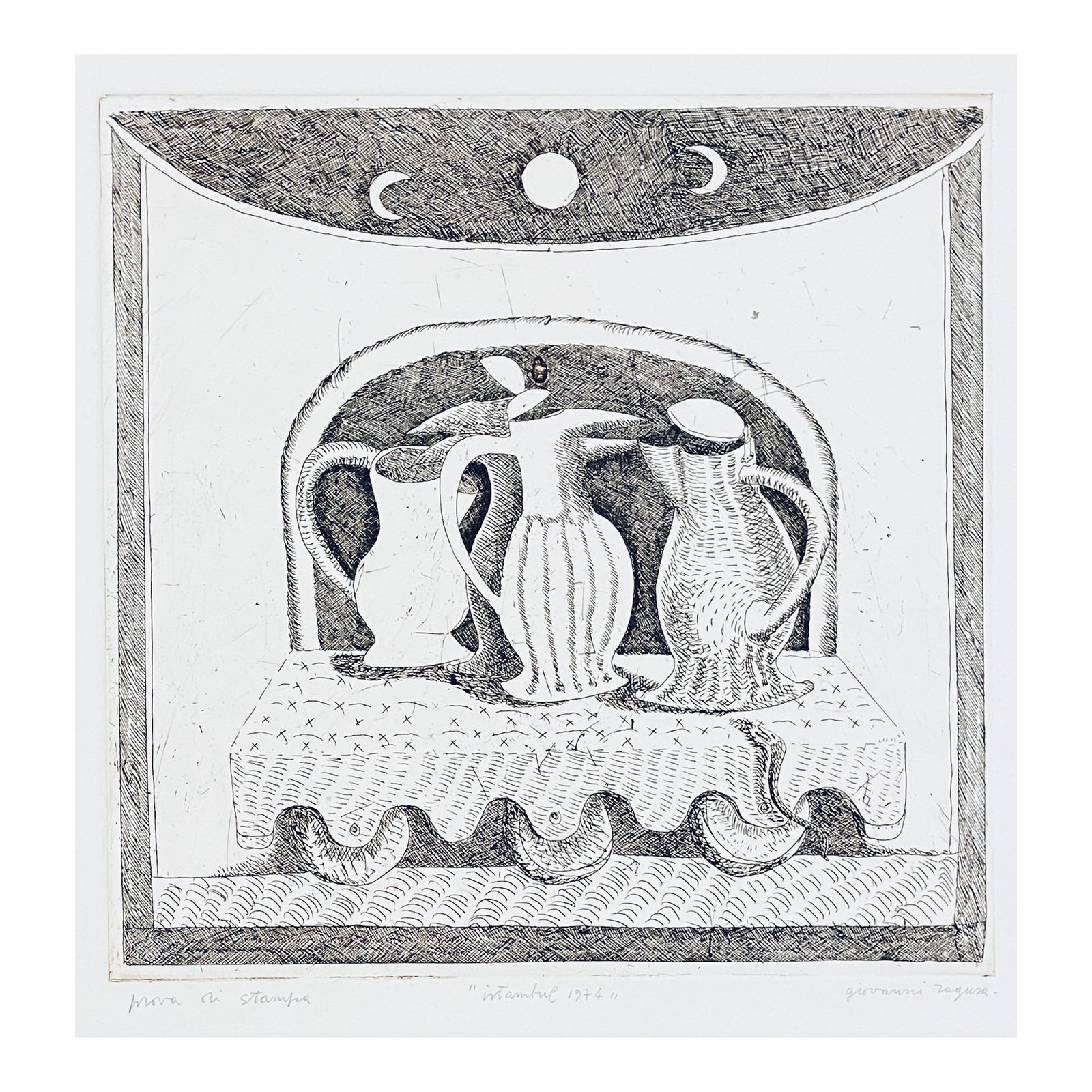 1974 Giovanni Ragusa Istanbul Etching | Chairish