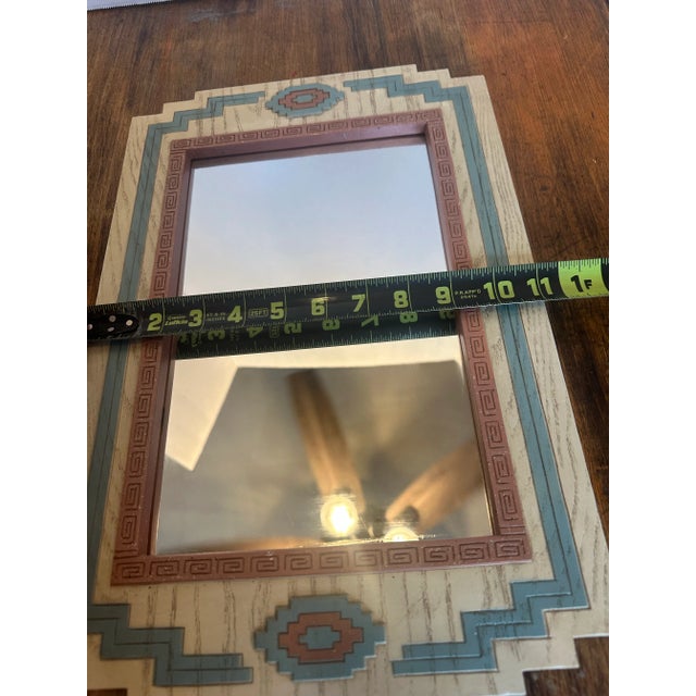 Vintage 1995 Burwood Southwestern Aztec Wall Hanging Mirror | Chairish