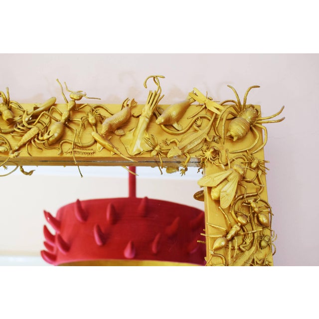 #21st Century Oversized 'Jungle' Mirror With Reptils by Diane Grant ...