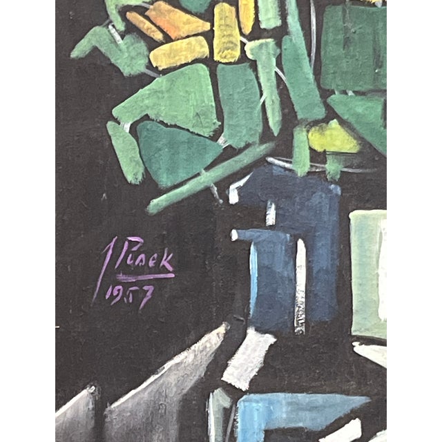 1957 French Mid-Century Modern Still Life Painting, Signed and Framed ...