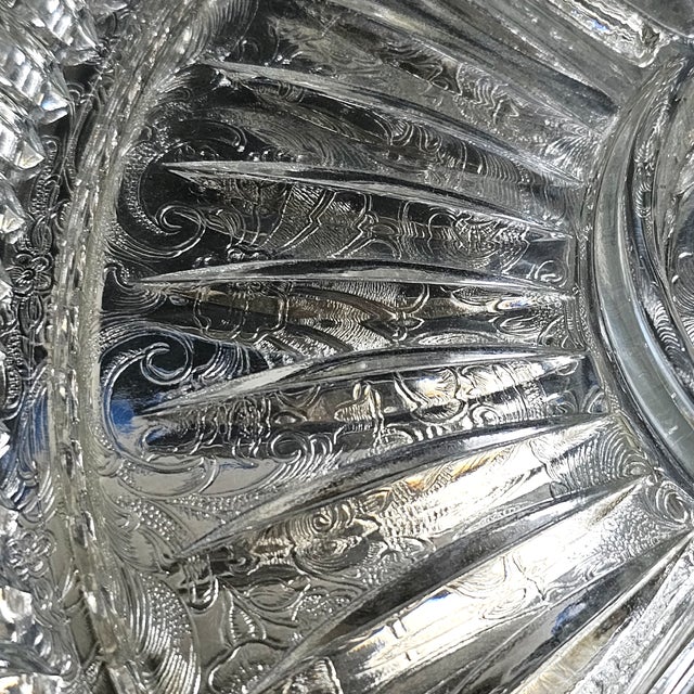 Kent Silversmiths Silverplate Serving Tray W/ Crystal Insert | Chairish