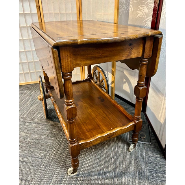 Early 20th Century Pine Tea Cart | Chairish