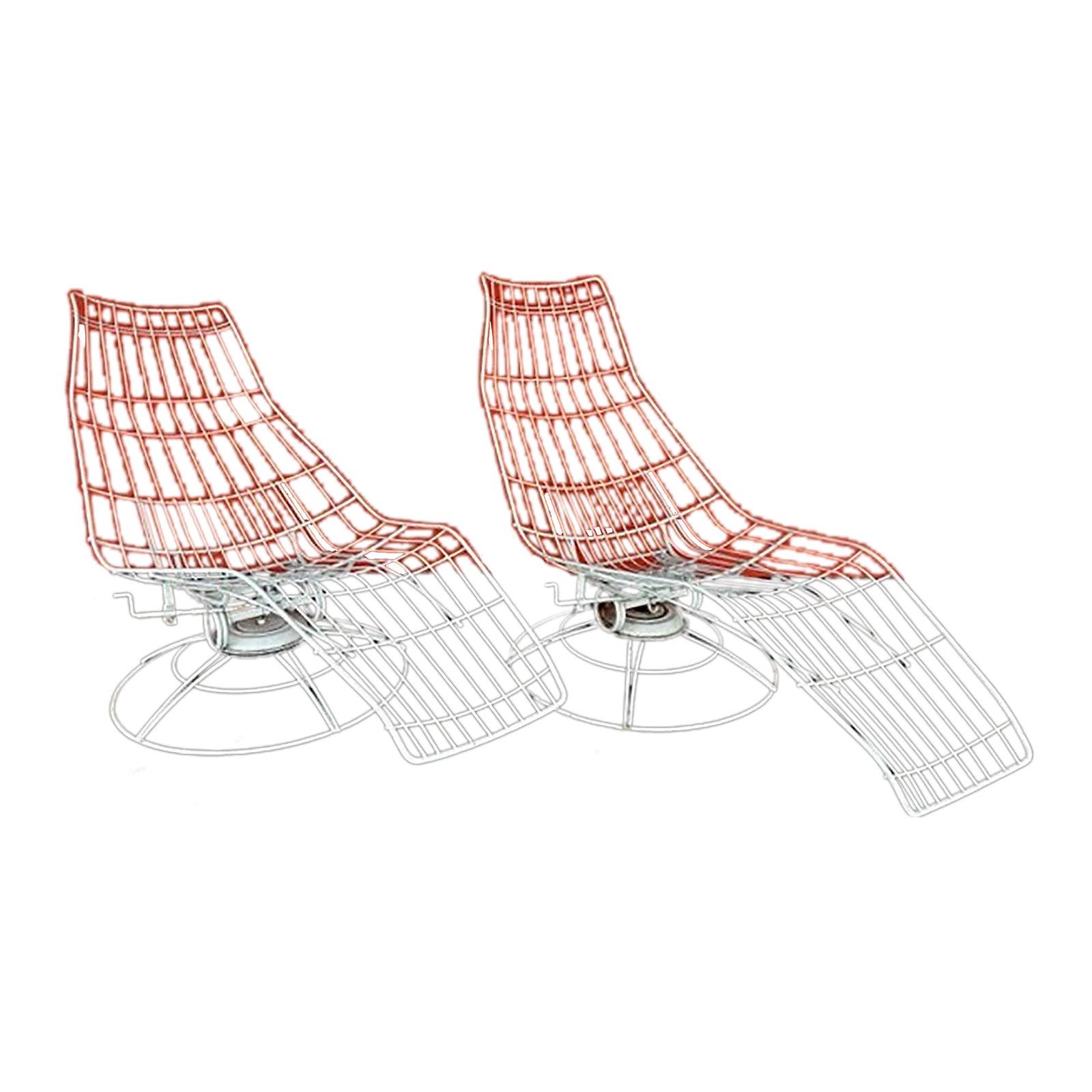Mid Century Homecrest Chaise Lounges, Attributed - A Pair | Chairish