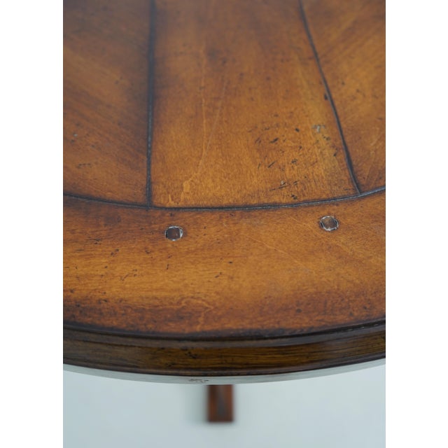 Round High Top Pub Table W. Iron Base | Chairish