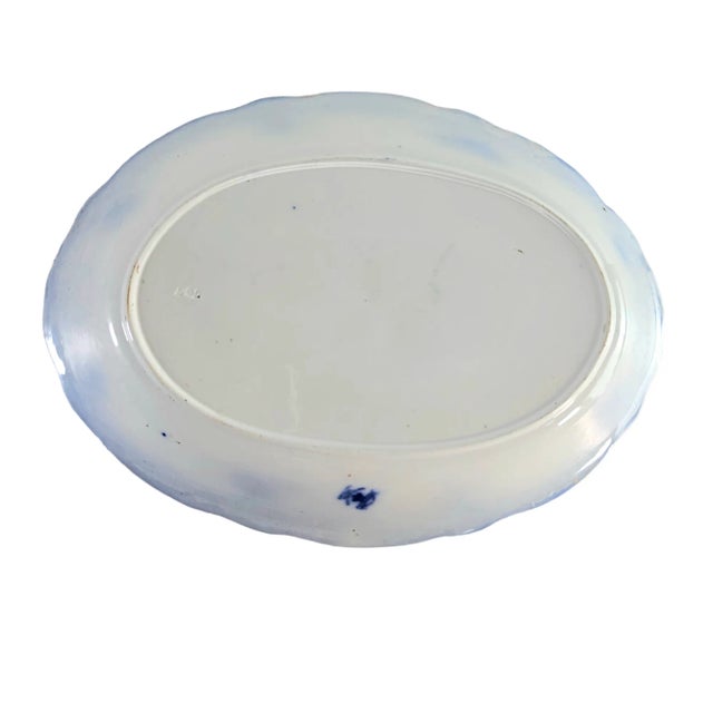 W. H. Grindley & Co England Flow Blue Platter | Chairish