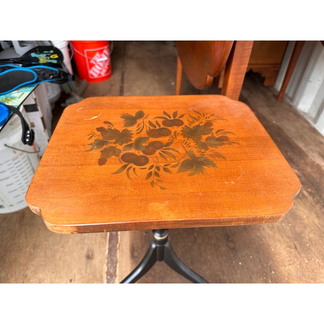 1960s Hitchcock Candlestick Side Table | Chairish