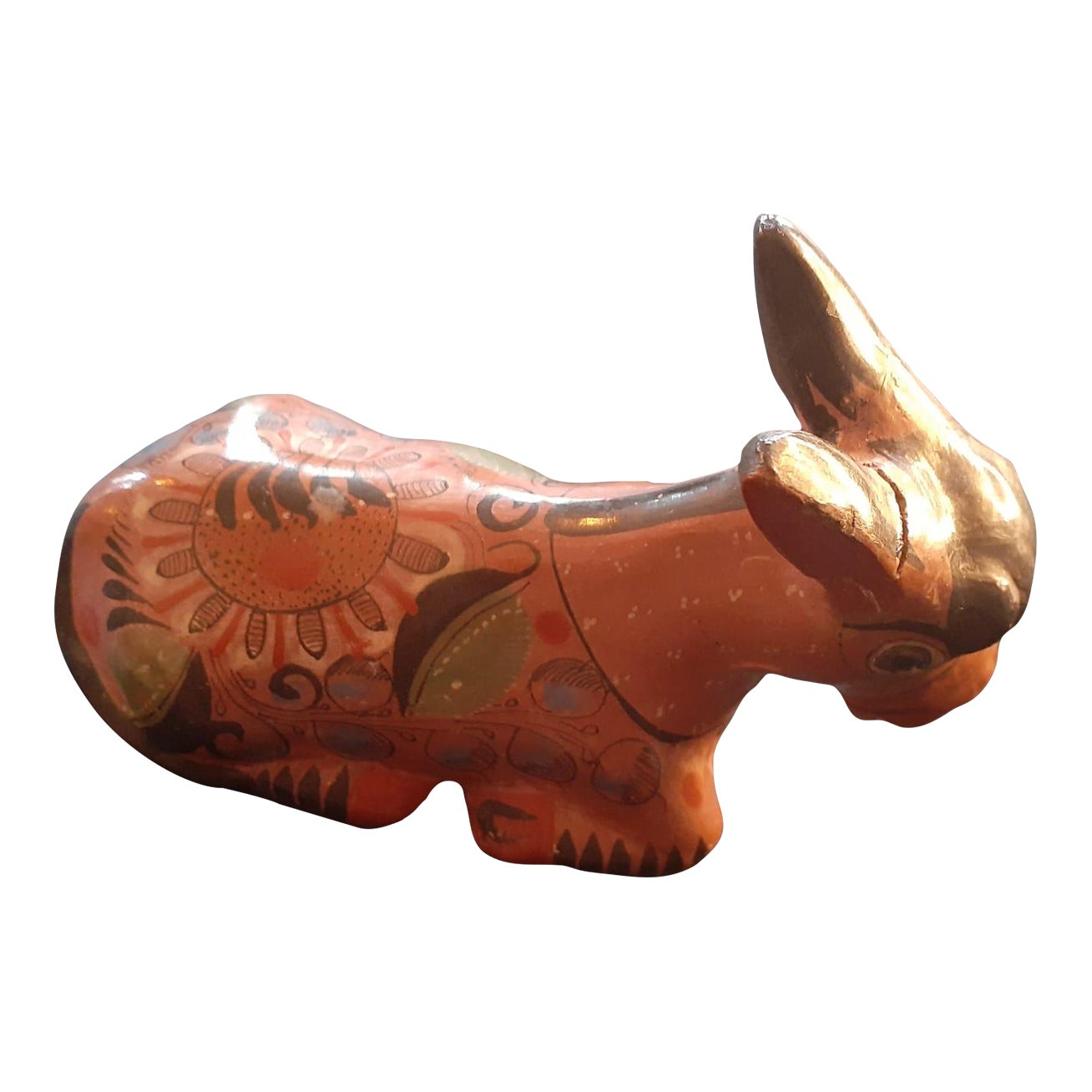 1980s Tonala Mexican Folk Art Jesus Medrano-Barro Brunido Style Donkey ...