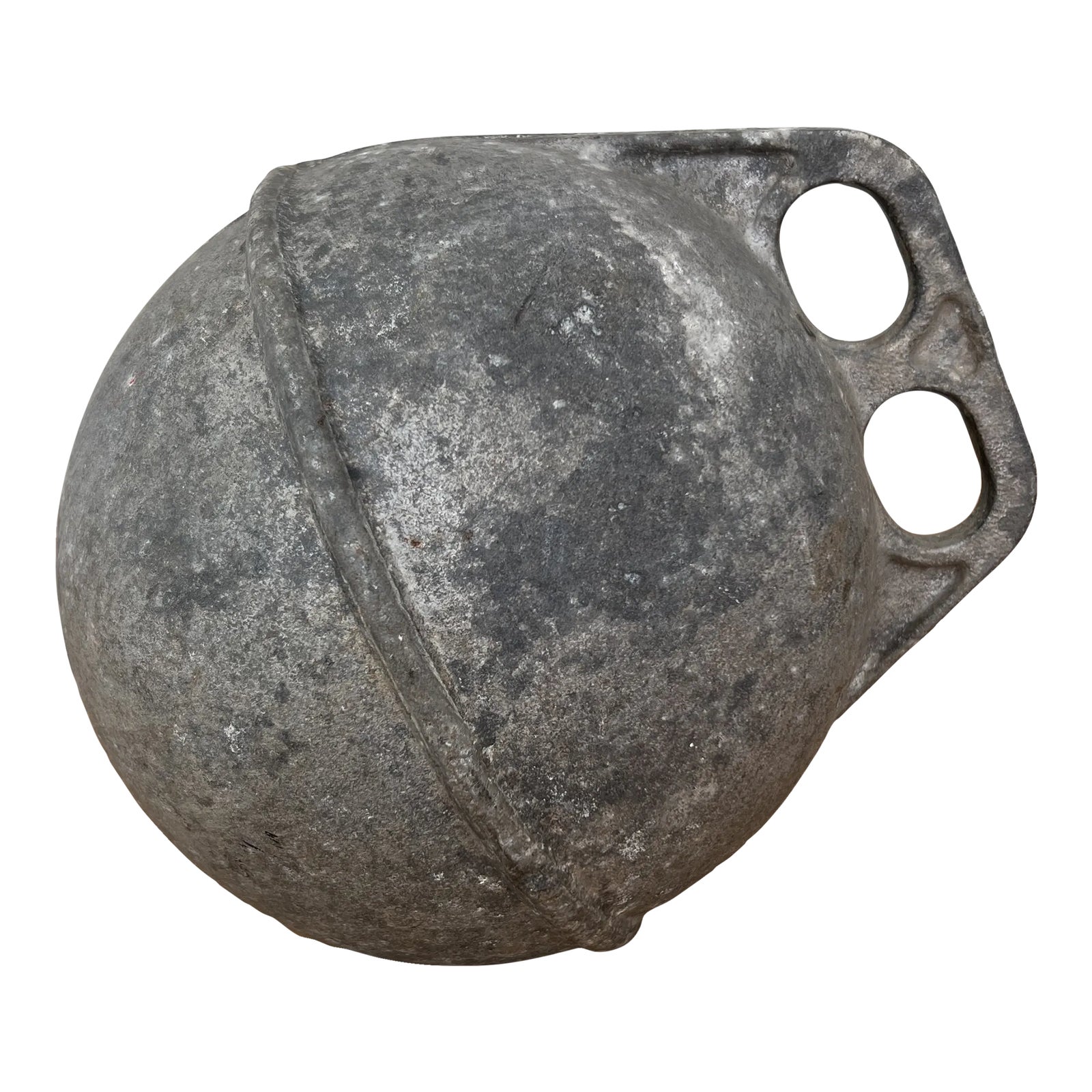 Large Antique Metal Fishing Float | Chairish