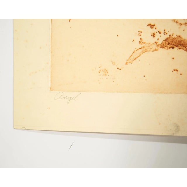 Walter Sorge Signed Artist’s Proof “Angel” Abstract Aquatint | Chairish