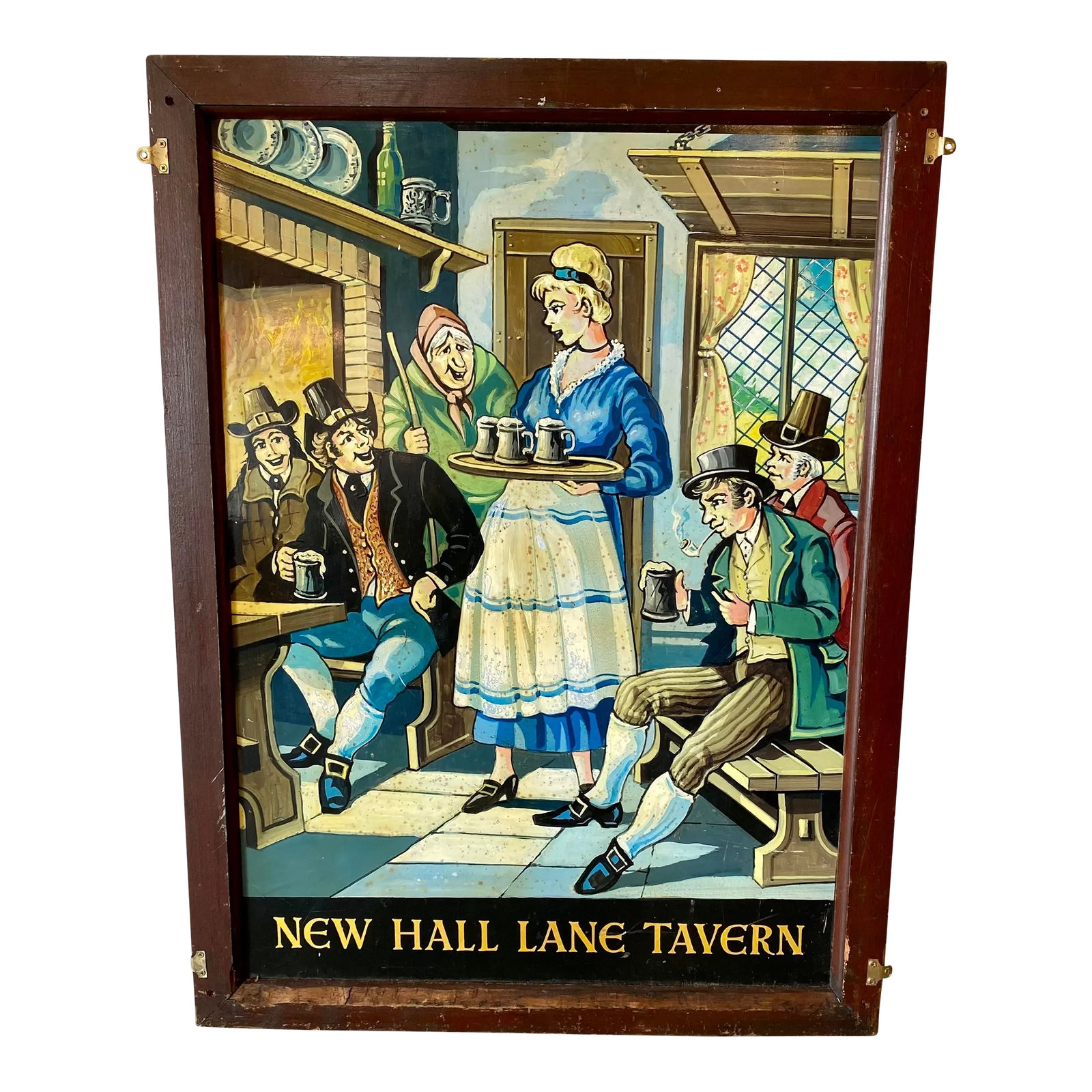 Original Vintage Double Sided Wood Frame New Hall Lane Pub Sign From ...