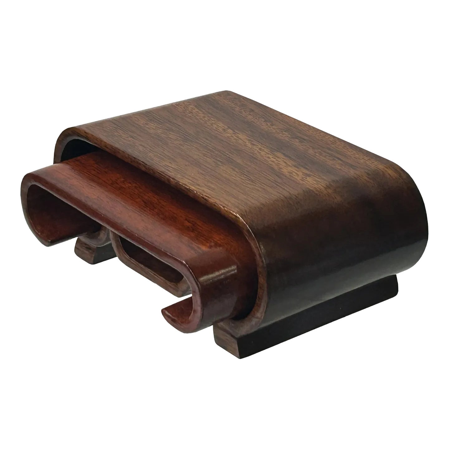 3.5" Set of 2 Brown Rectangular Scroll Legs Wood Stand Riser Easel ...