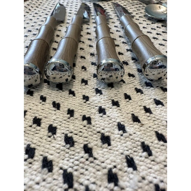 Vintage Cambridge Silversmiths Faux Bamboo Stainless Steel Mixed ...