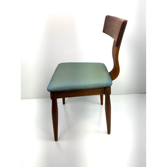 Vintage Mid Century Curved Back Side Chair | Chairish