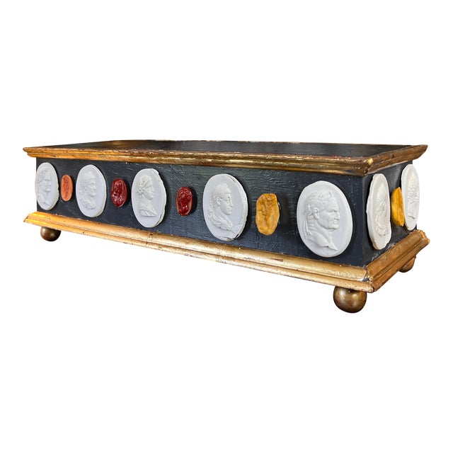 Grand Tour Revival "Medici" Wood Table Pedestal With Multicolor Casts ...