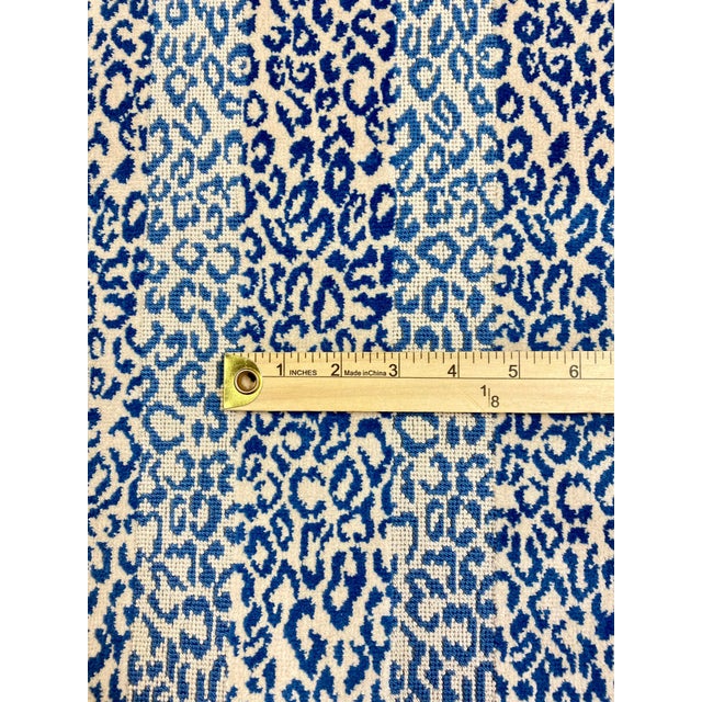 Scalamandre Corbet Navy Blue Beige Animal Pattern Epingle Velvet ...