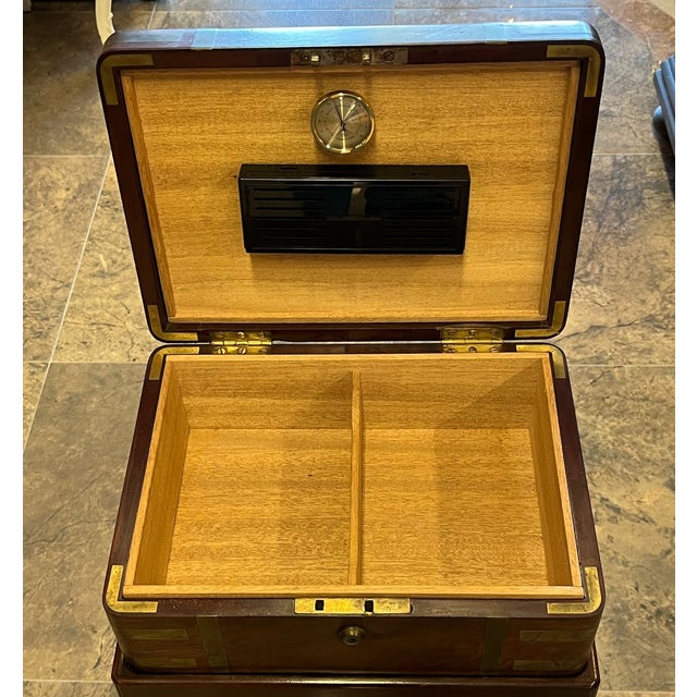 Antique Humidor Side Table | Chairish