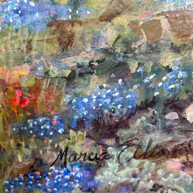 Landscape Oil Painting by Marcia Ellis., Framed | Chairish