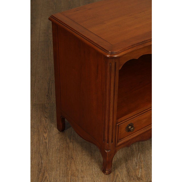 Kindel French Provincial Style Fruitwood Open Nightstand | Chairish