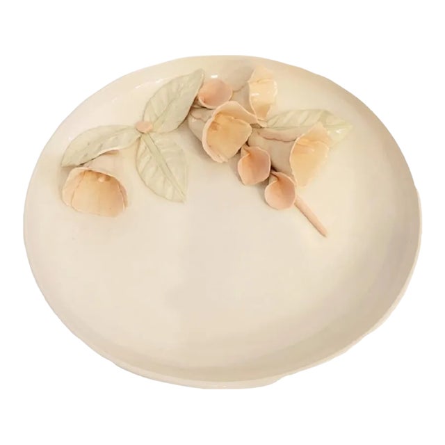 Vintage Ceramic Raised Pale Pink Cream Cala Lily Fitz and Floyd Style ...