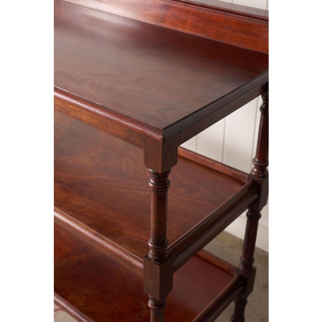 Late 19th Century Victorian English Mahogany 3-Tier Trolley on Casters ...