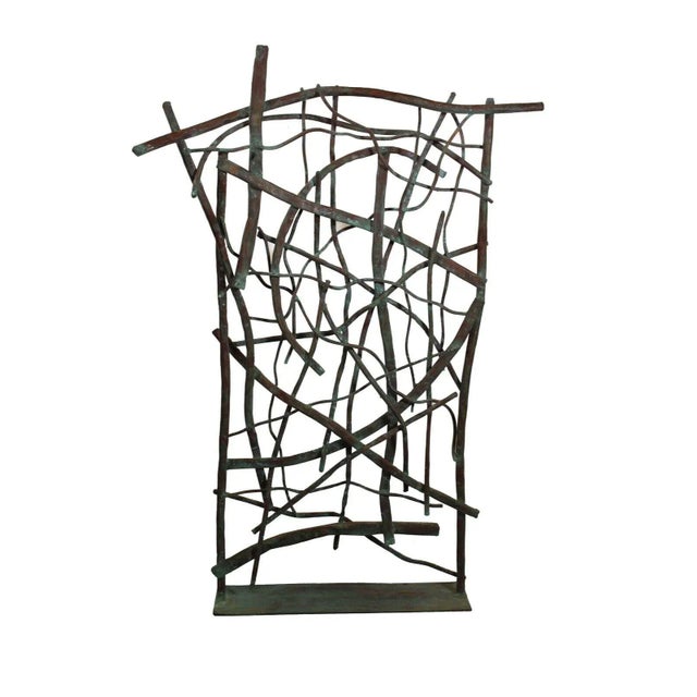 Contemporary Modern Copper Metal Abstract Collage Sculpture by Robert ...