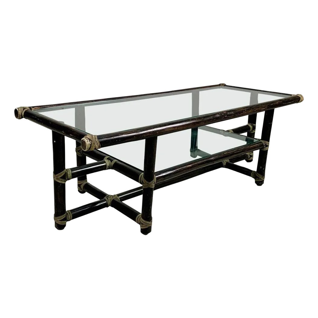 Bamboo Coffee Table attributed to Lyda Levi for McGuire, 1960s | Chairish