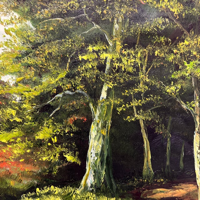 Vintage Signed Landscape Artist Phillip Cantrell Forest + Stream in ...