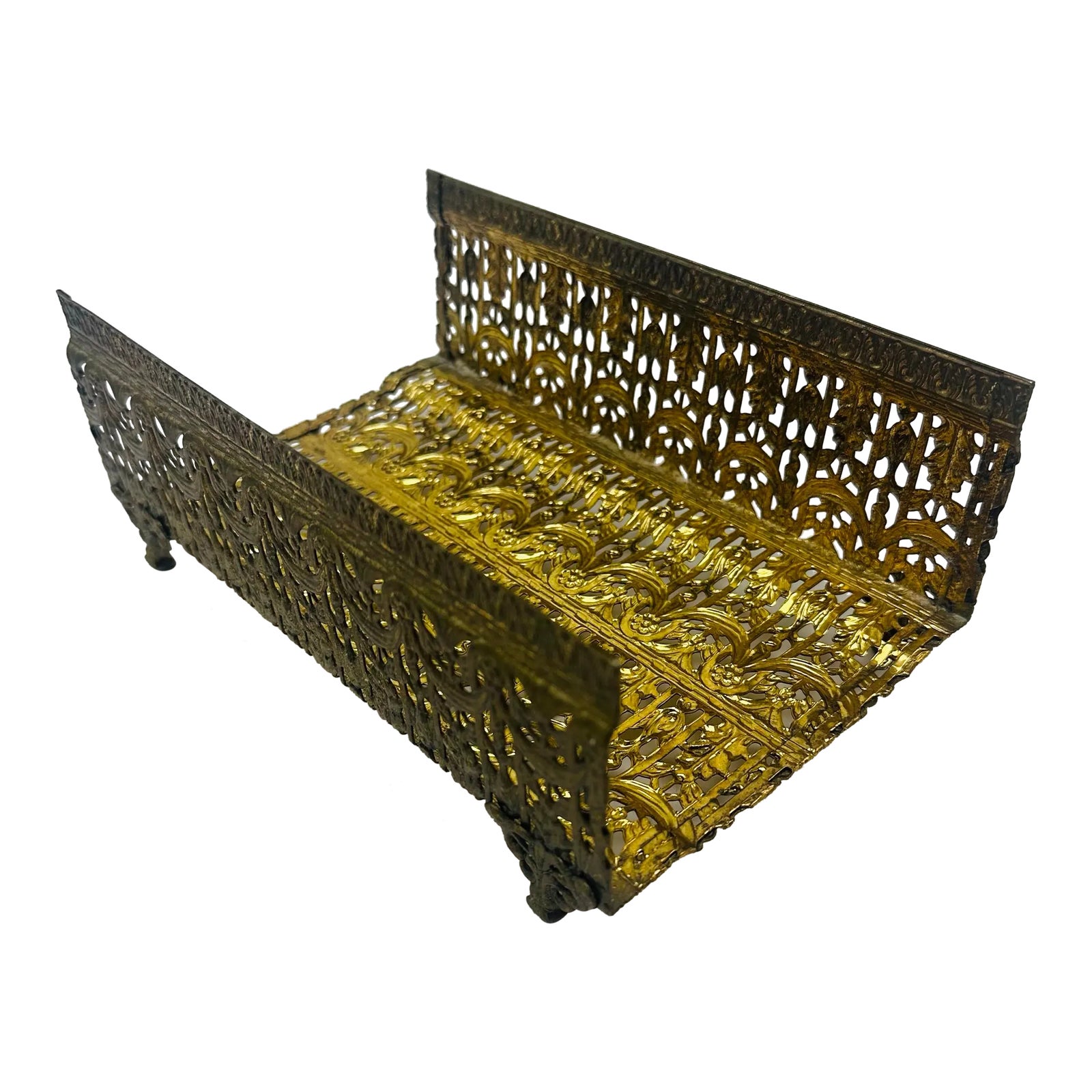 Vintage Brass Napkin Holder | Chairish