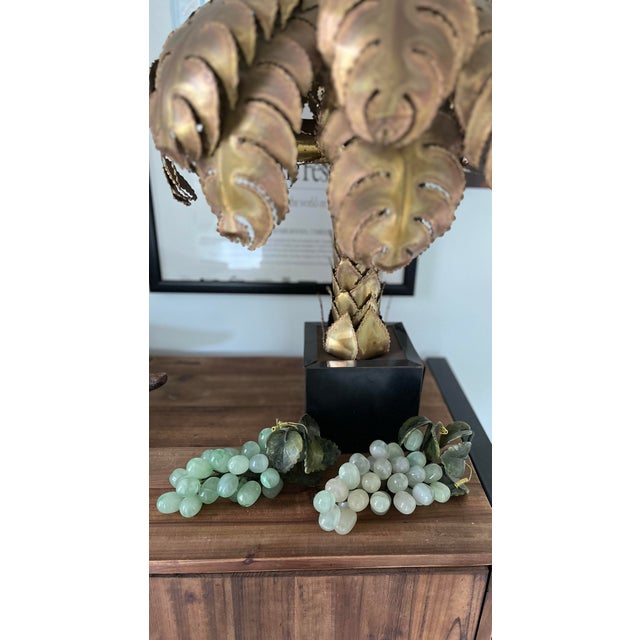 1960s Pair of Polished Jade Grape Clusters | Chairish
