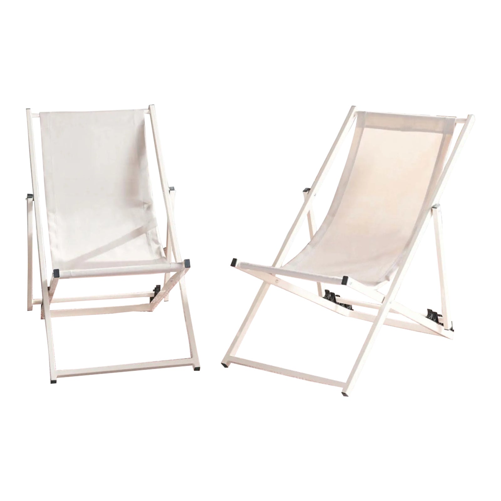 Breslin Sling Chairs, Set Of 2 - Beige | Chairish