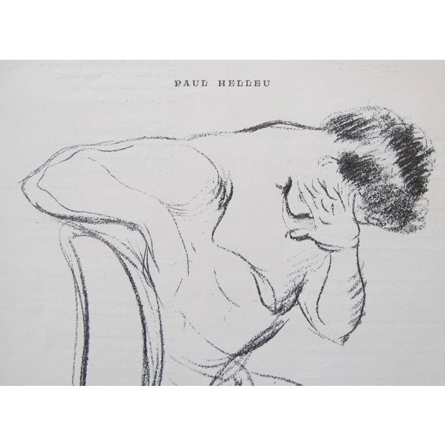 Original Paul Cesar Helleu 1890s Print, Sketch of a Woman | Chairish