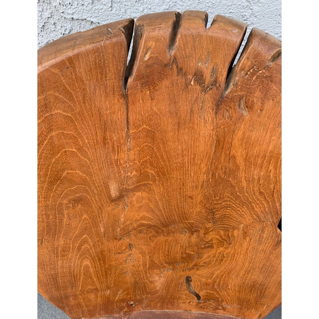 Contemporary Organic Burl Wood Chair | Chairish
