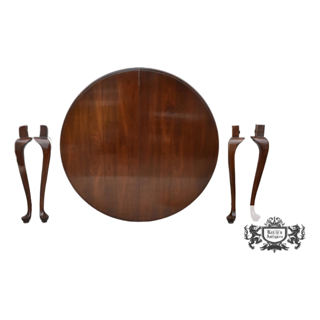 Vintage Ethan Allen Round Queen Anne Style Table - No Leaf | Chairish