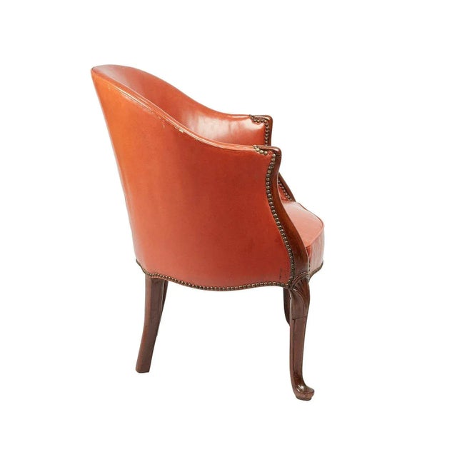 Vintage George III Style Mahogany and Leather Desk Chair, England ...