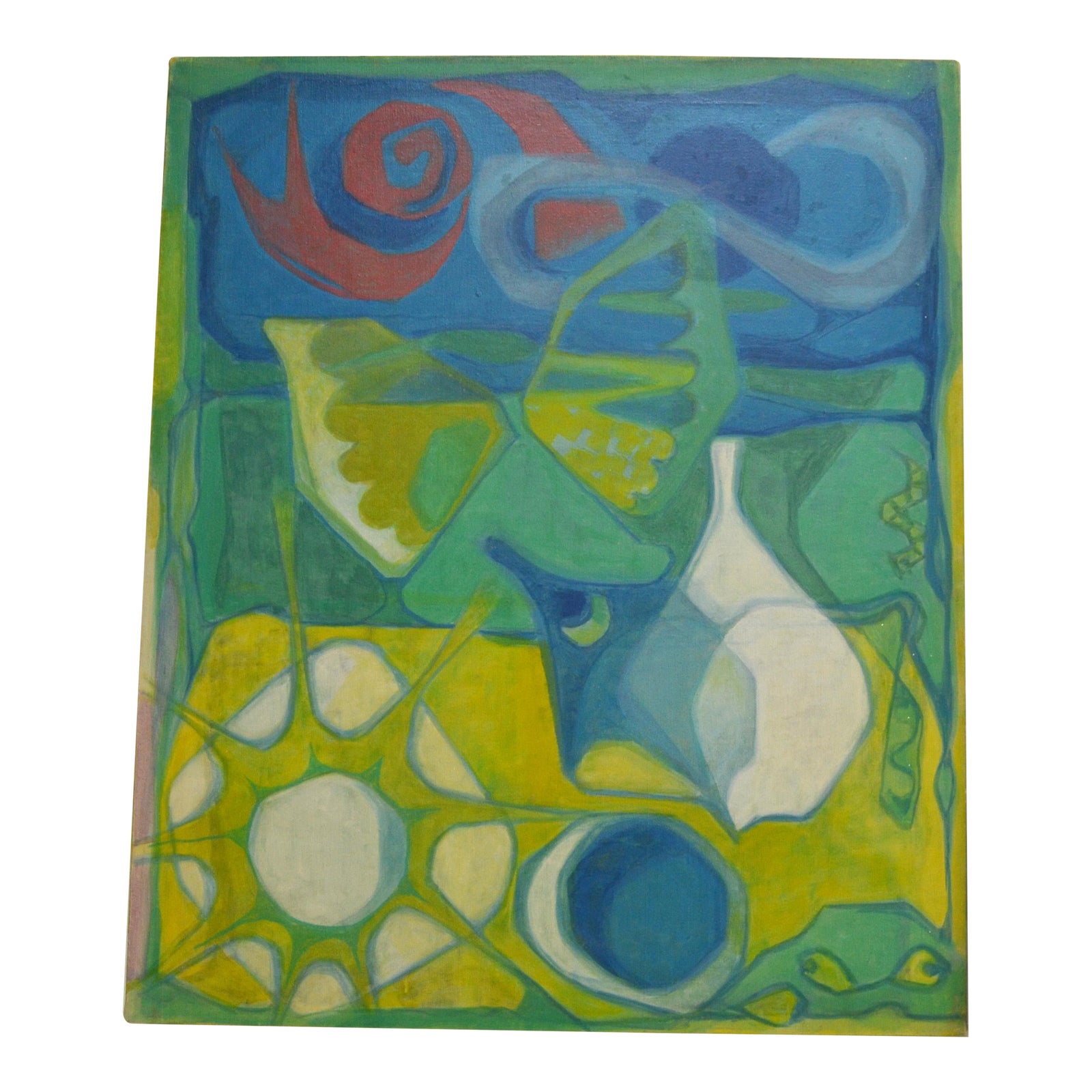 1978 Original Parzinger Oil on Canvas Metamorphosis | Chairish