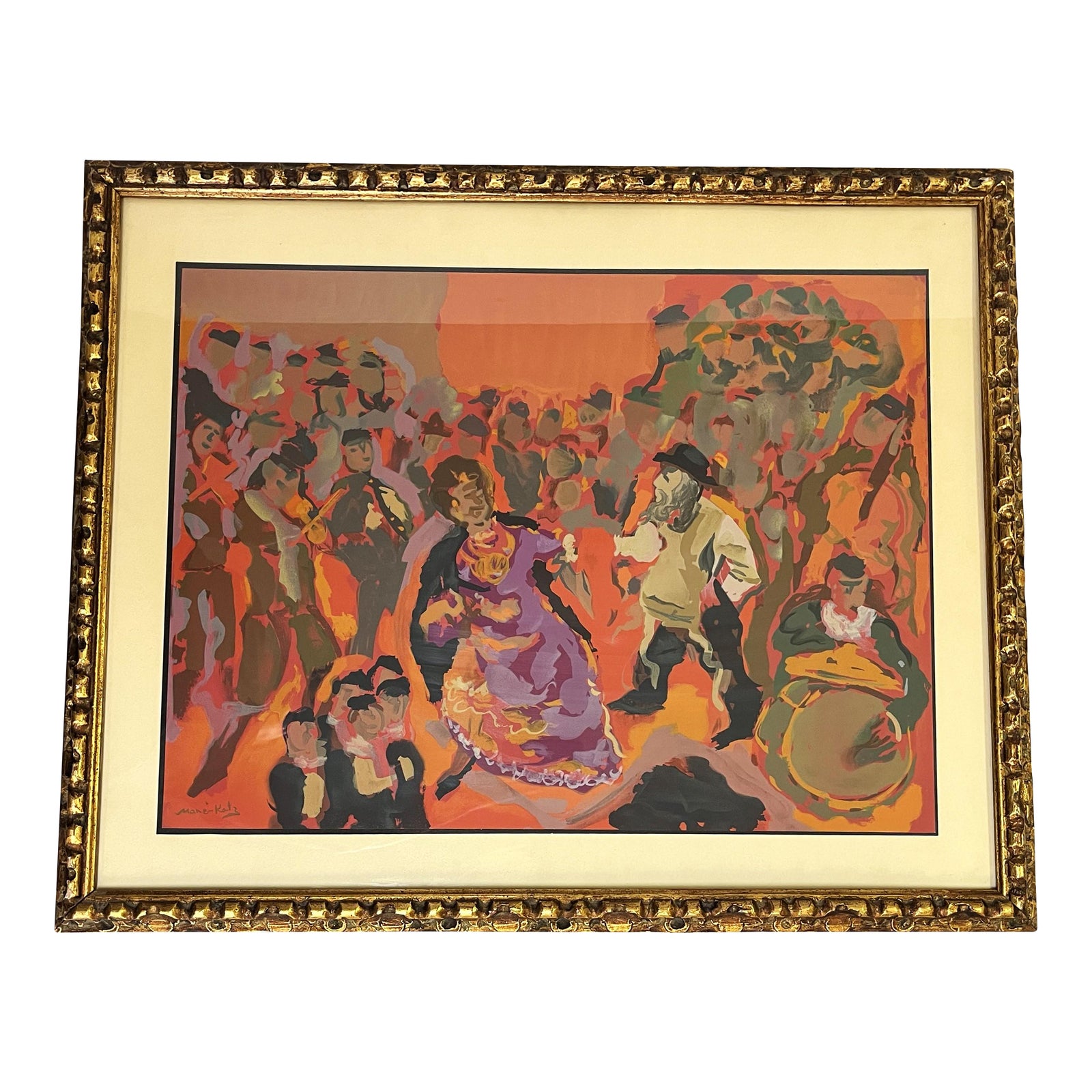 Early 20th Century Beaux Arts Modernist Color Lithograph by Emmanuel ...