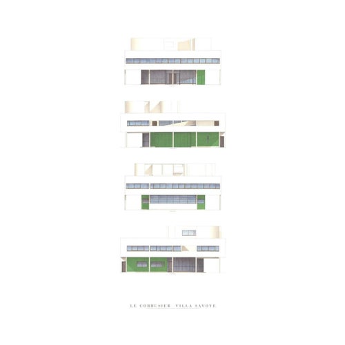 villa savoye elevations