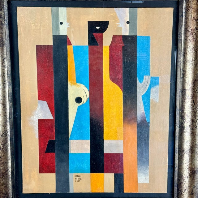 Carlos Merida Original Oil Painting on Board - C1978 | Chairish