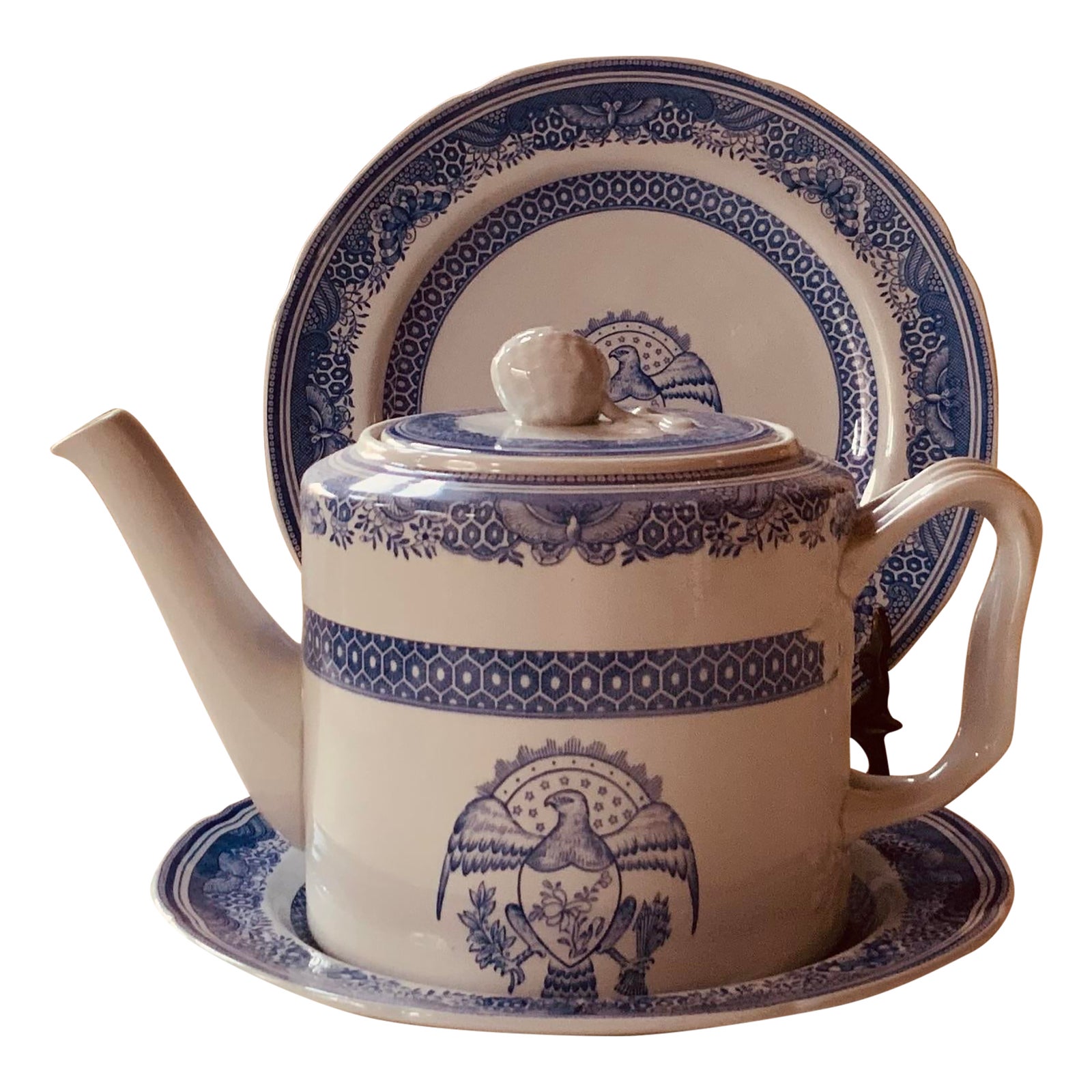 Vintage Smart English Tea Pot With Stand | Chairish