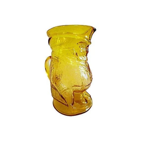 Mid-Century Yellow Glass Pitcher | Chairish
