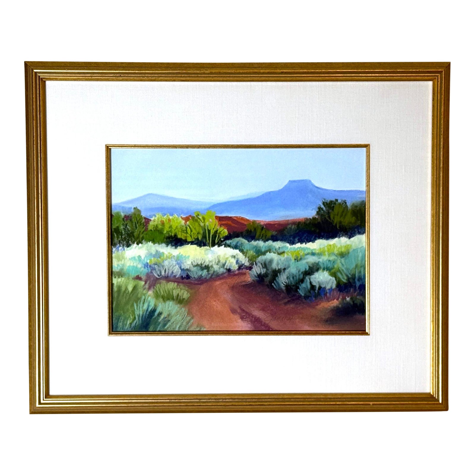 1990s Signed Jan Myers Original Southwest Desert Landscape Painting ...