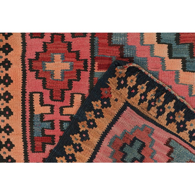 Vintage Persian Bidjar Kilim in Polychromatic Geometric Patterns by Rug ...
