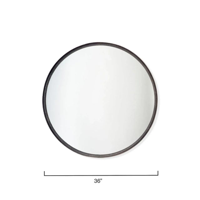 Refined Black Round Mirror | Chairish