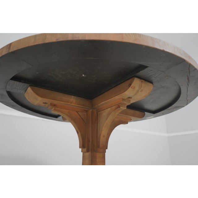 Restoration Rustic Round Distressed Finish Dining Table | Chairish